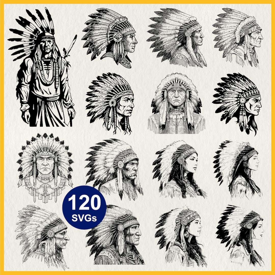 Tribal Chief SVG: American Indian Chief, Native American Culture ...