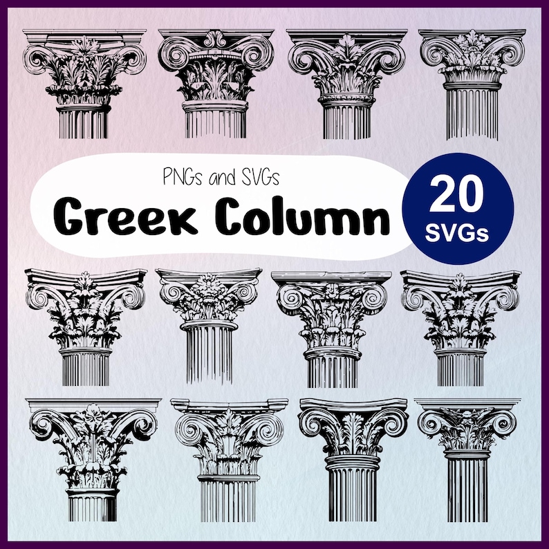 Greek Column SVG | Classical Architecture Temple | Roman Empire Antique ...