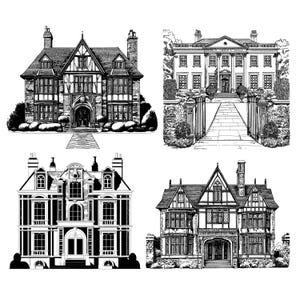 English Manor House SVG: Countryside Estate Vector Files for Cricut - Etsy