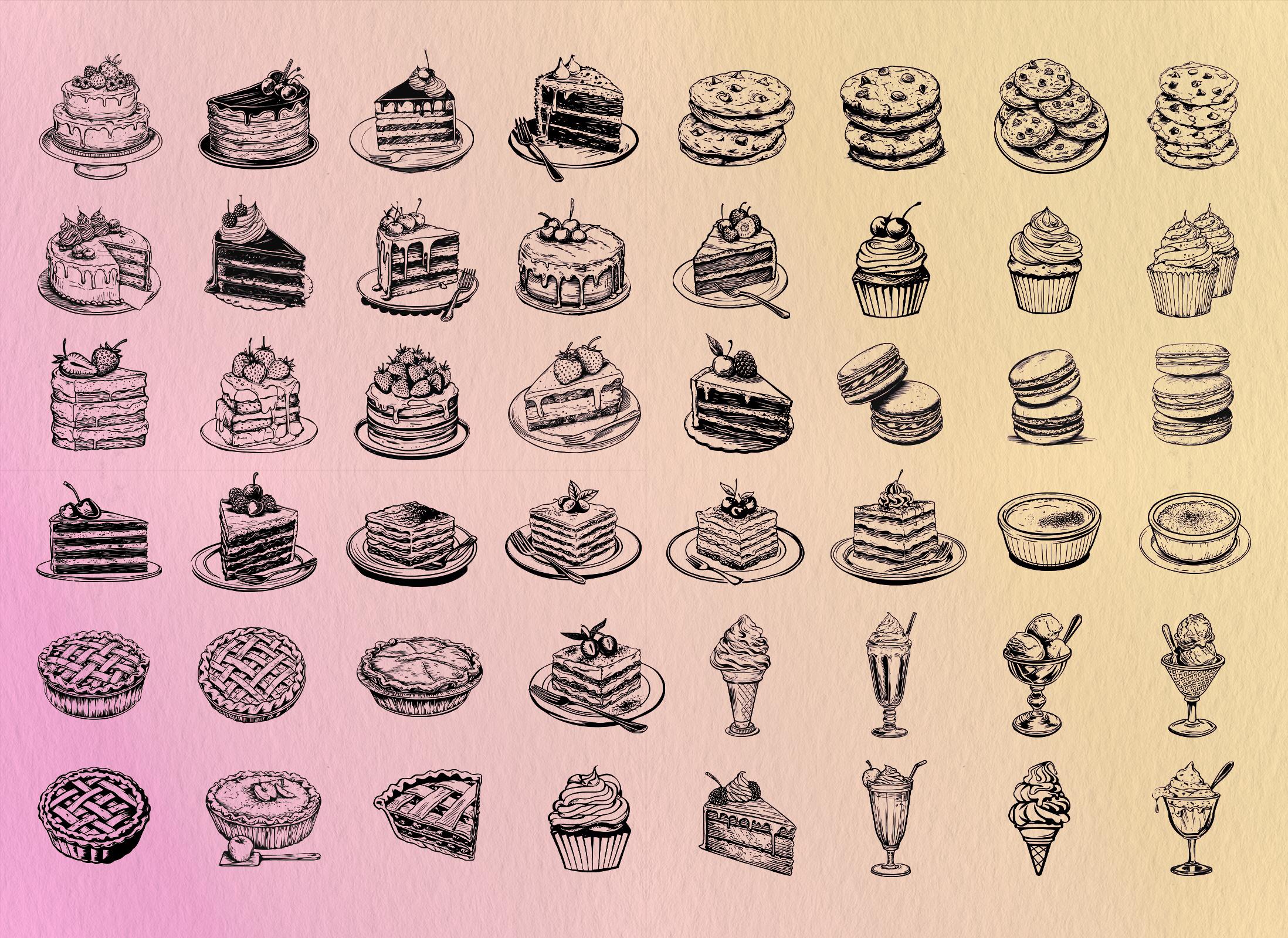 Sweet Desserts SVG Bundle, Tiramisu SVG, Strawberry Shortcake Cricut ...