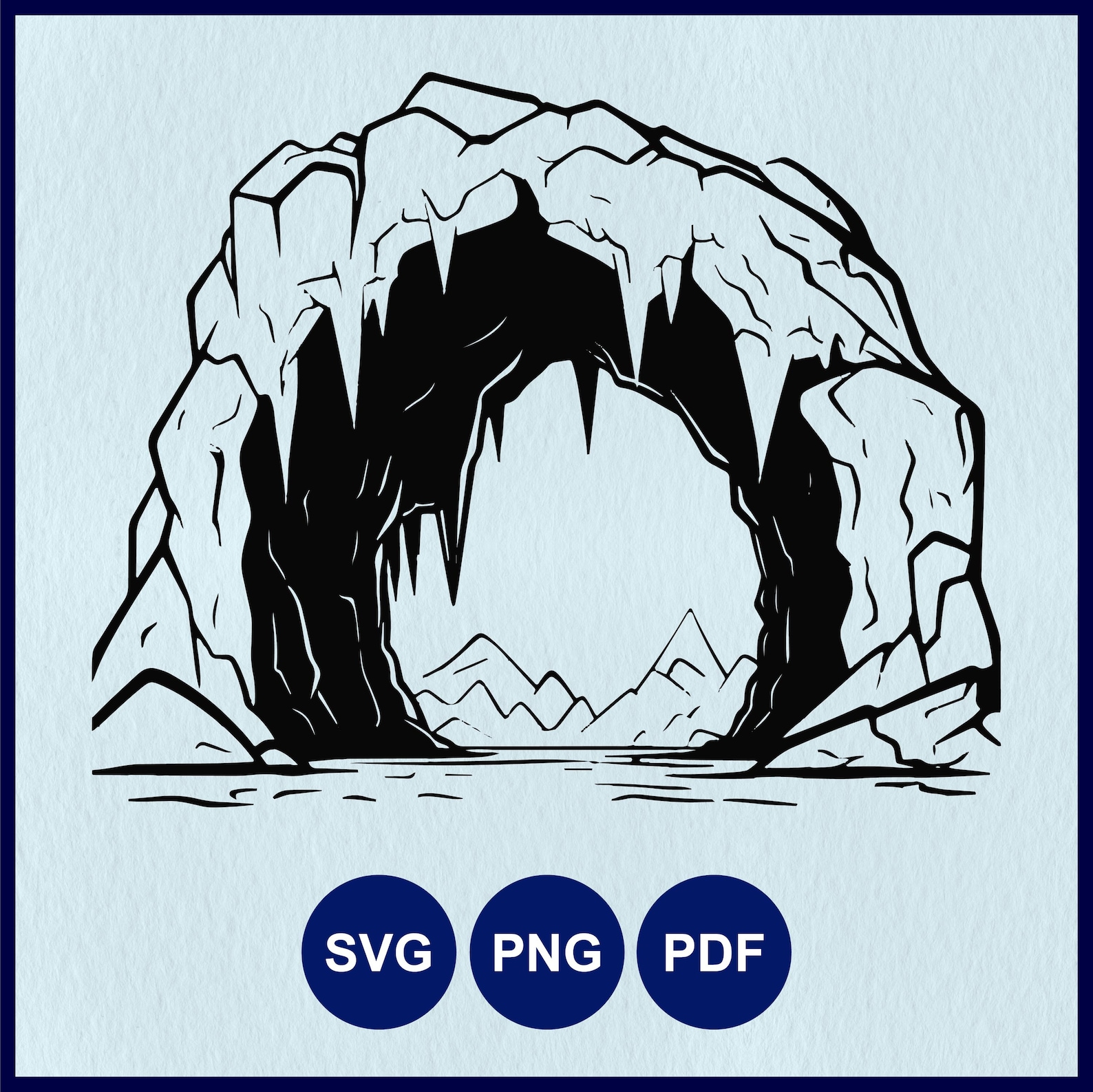 Arctic Tundra SVG, Ice Cave SVG Cricut, Antarctica SVG Stencil, North ...