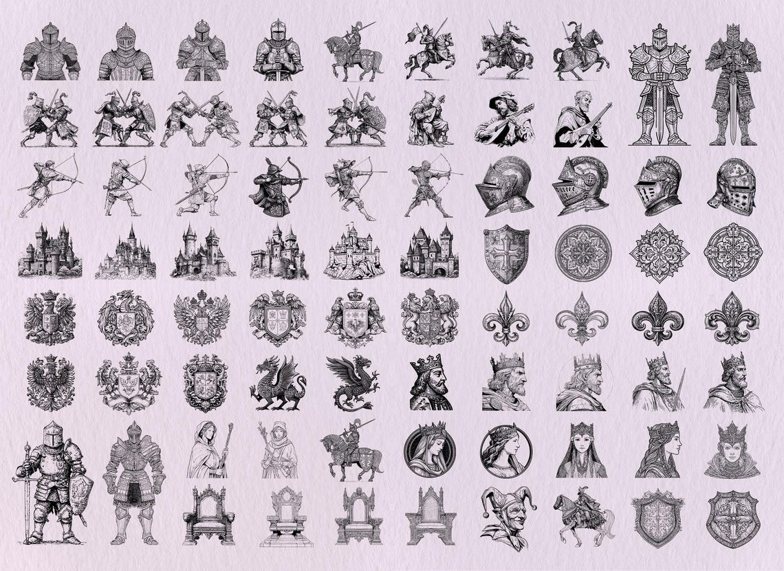 Medieval SVG: Middle Ages SVG, Medieval Knight & Castle, Fantasy ...