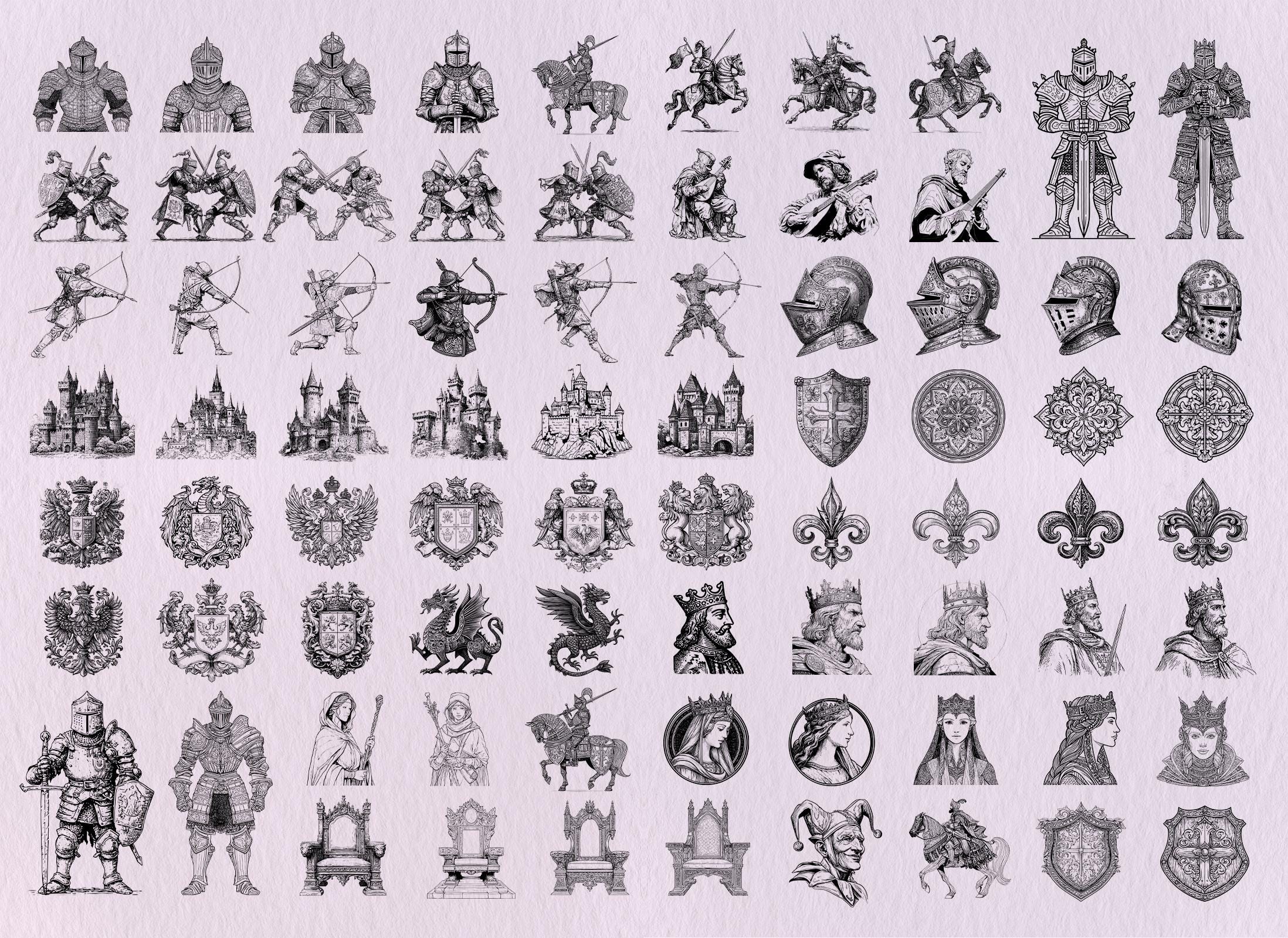 Medieval SVG: Middle Ages SVG, Medieval Knight & Castle, Fantasy ...
