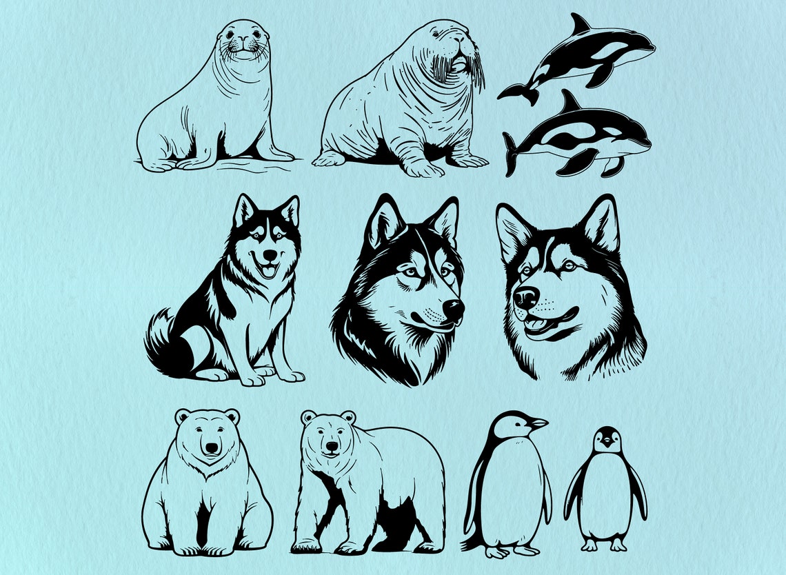 Arctic Tundra SVG, Ice Cave SVG Cricut, Antarctica Stencil, North Pole ...