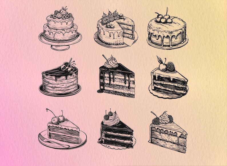 Sweet Desserts SVG, Cheesecake SVG, Sweet Treats Cricut, Confectionary ...