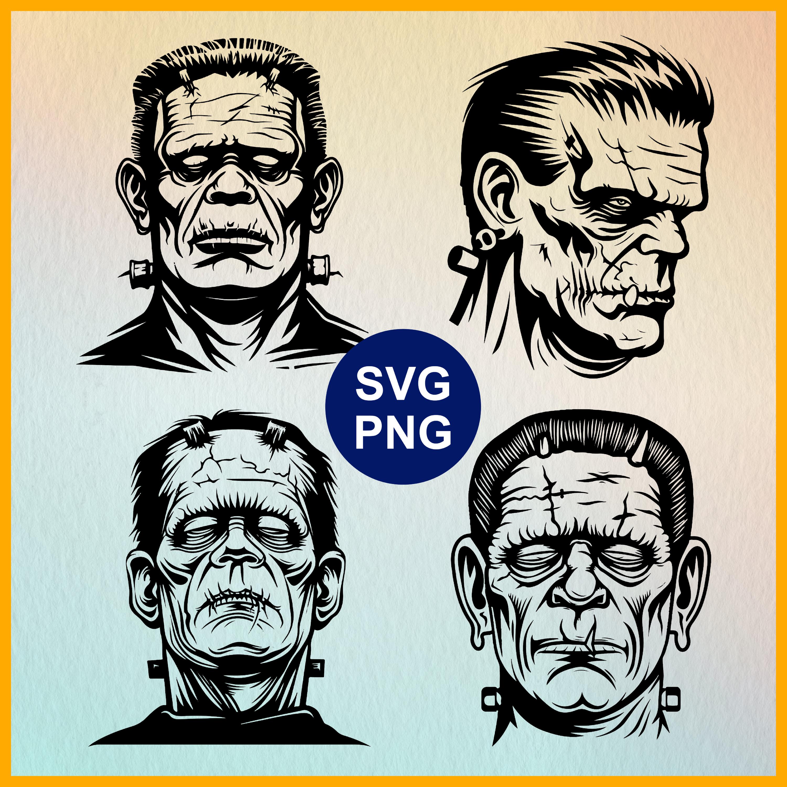Frankenstein Monster SVG: Halloween Zombie Clipart, Frankenstein Head ...