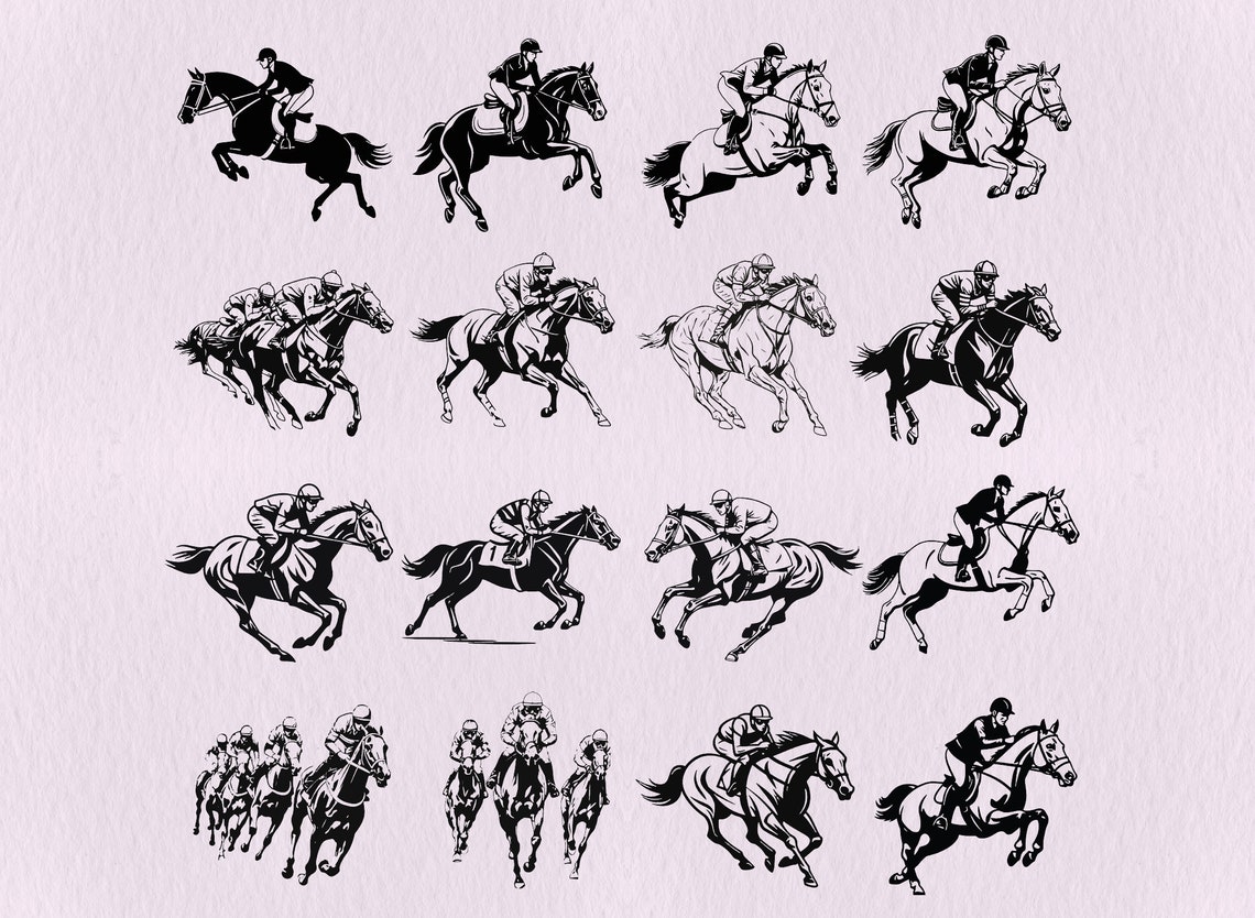 Horse Racing SVG, Horse Riding SVG Cricut, Equestrian Svg Design, Race ...