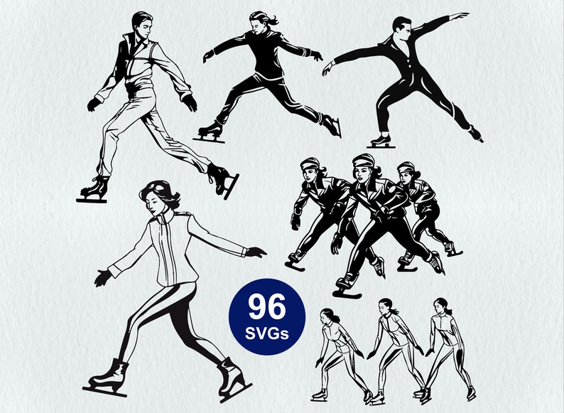 Ice Skating SVG, Figure Ice Skate Cricut SVG, Ice Skater Lasercut, Ice ...