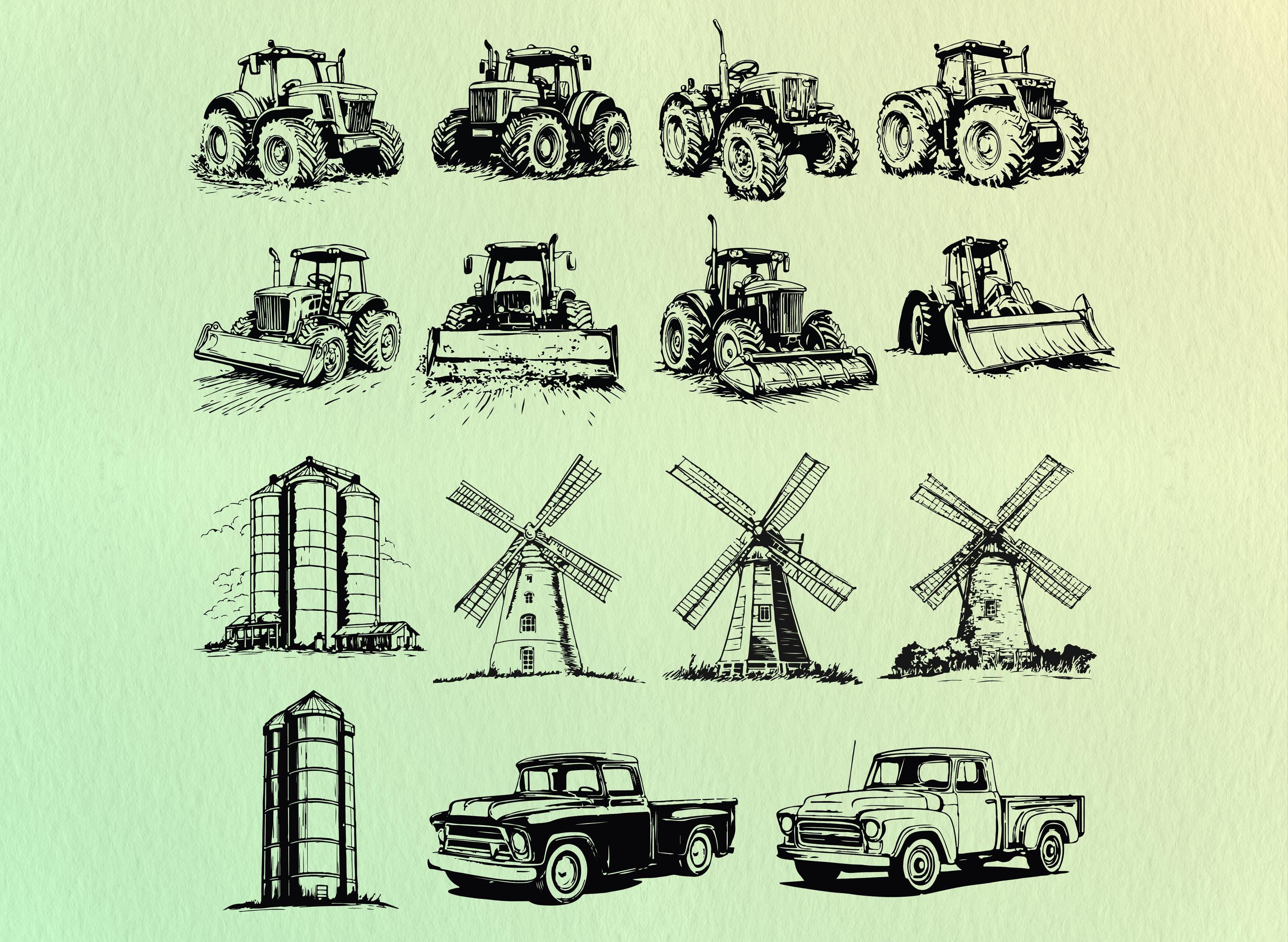 Farming Bundle SVG: Farm Life Agriculture Clipart, Barnyard Animal ...