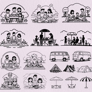 Picnic SVG Bundle, Picnic Basket SVG Cut Files, Picnic Cricut Stencil ...