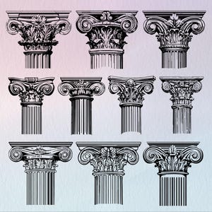 Greek Column SVG | Classical Architecture Temple | Roman Empire Antique ...