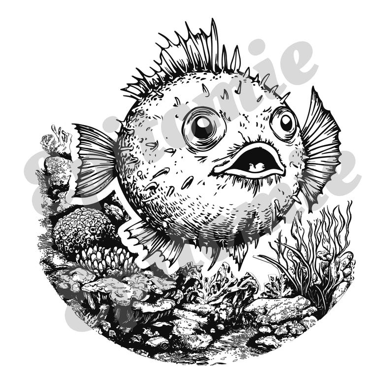 Puffer Fish SVG, Blow Fish SVG, Bubble Fish, Balloon Fish, Ocean Scene ...
