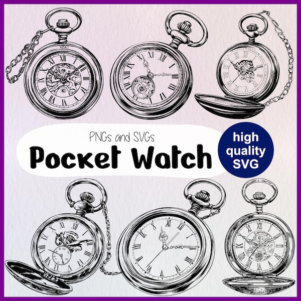 Pocket Watch Svg - Etsy