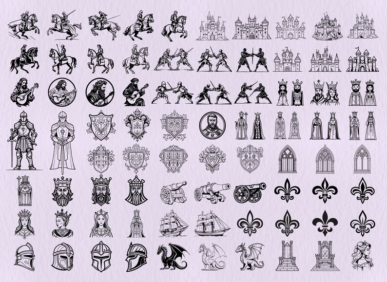 Medieval Knights SVG: Knights Templar, Middle Ages Battle, Chivalry ...