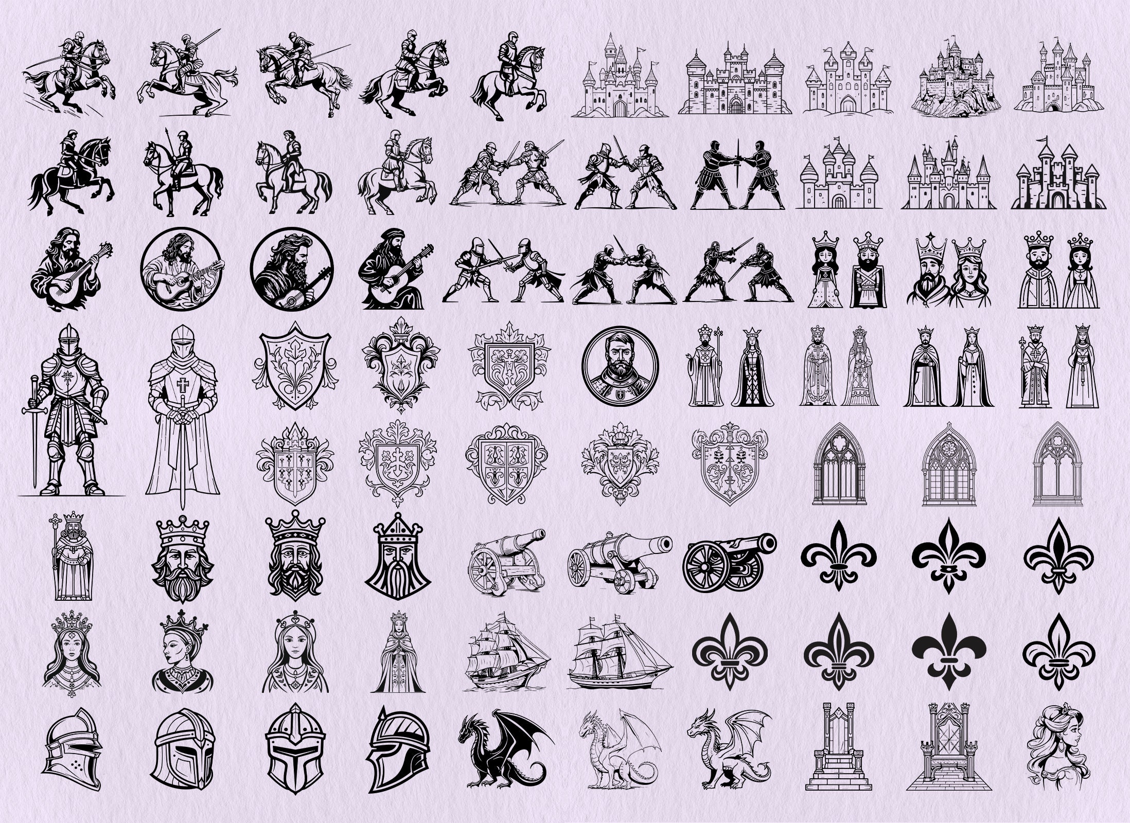 Medieval Knight SVG, Middle Ages Knight Cricut, Cavalry Lasercut ...