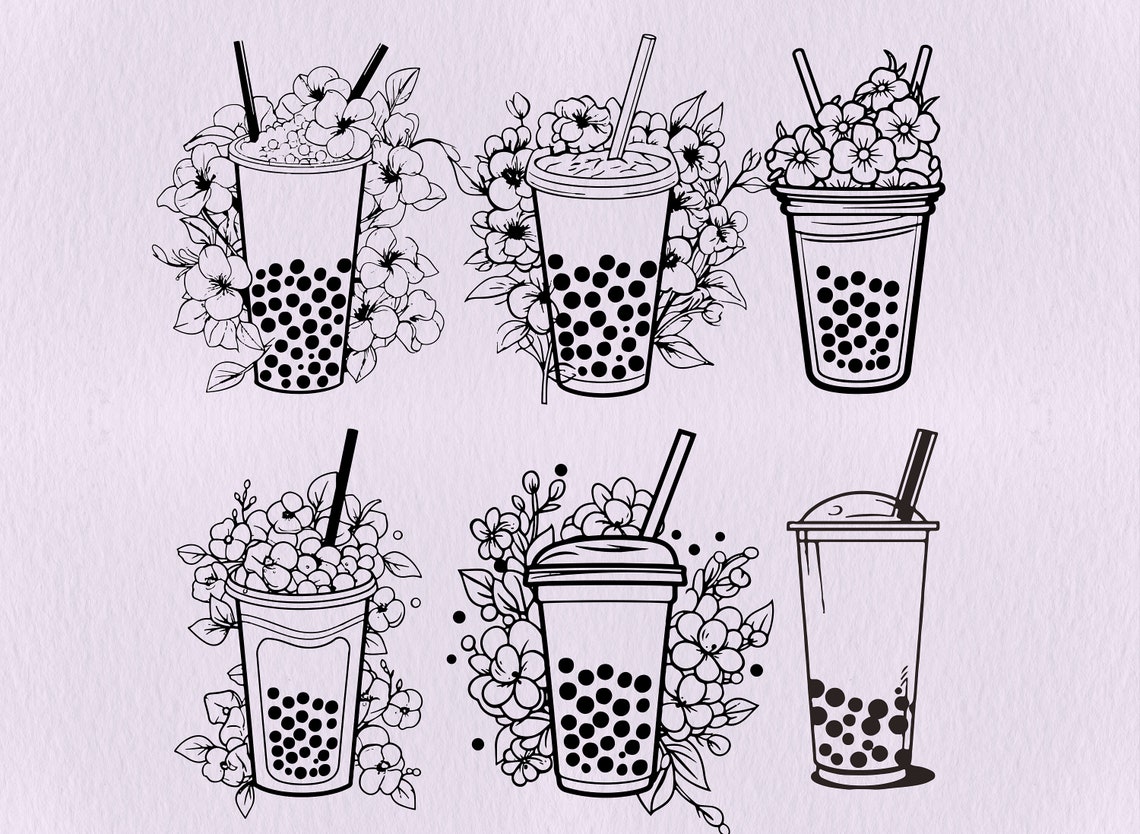 Bubble Milk Tea SVG Bundle, Milk Tea Cricut SVG, Bubble Tea Lasercut ...