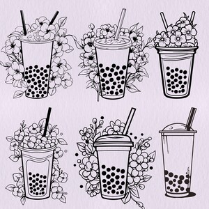 Bubble Milk Tea SVG Bundle, Milk Tea Cricut SVG, Bubble Tea Lasercut ...