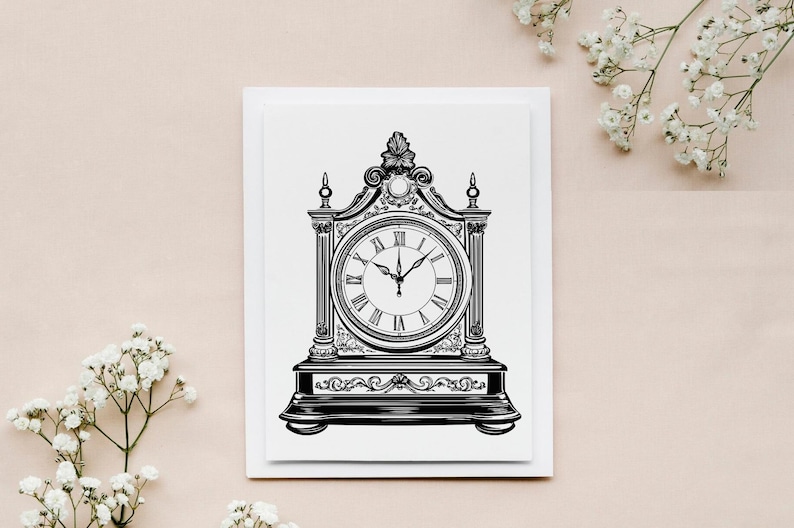 Vintage Clock SVG, Antique Clocks PNG, Timepiece Cricut, Vintage Decor ...