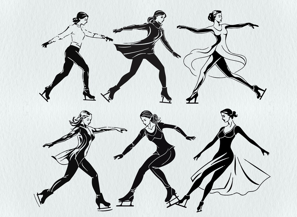 96 Ice Skating SVG, Figure Skating SVG Cricut, Ice Skater Lasercut ...