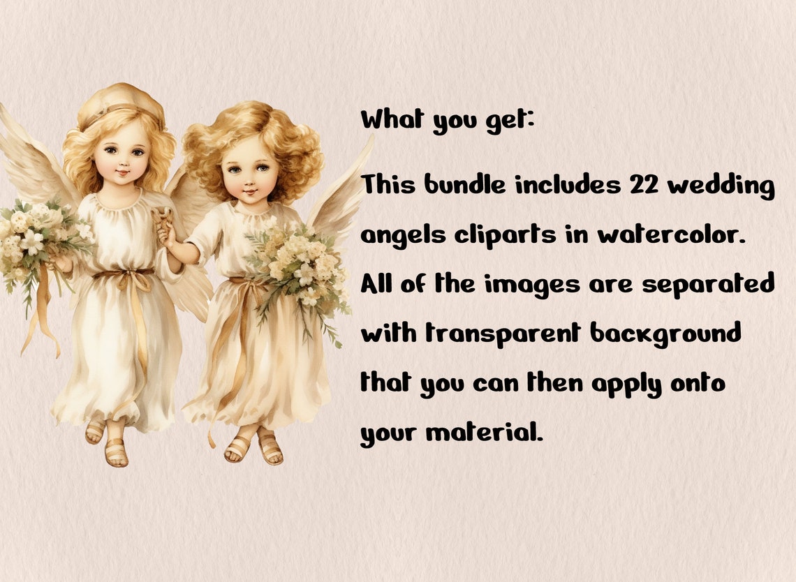 Wedding Angel Clipart Angel Wedding Decor Church Wedding - Etsy