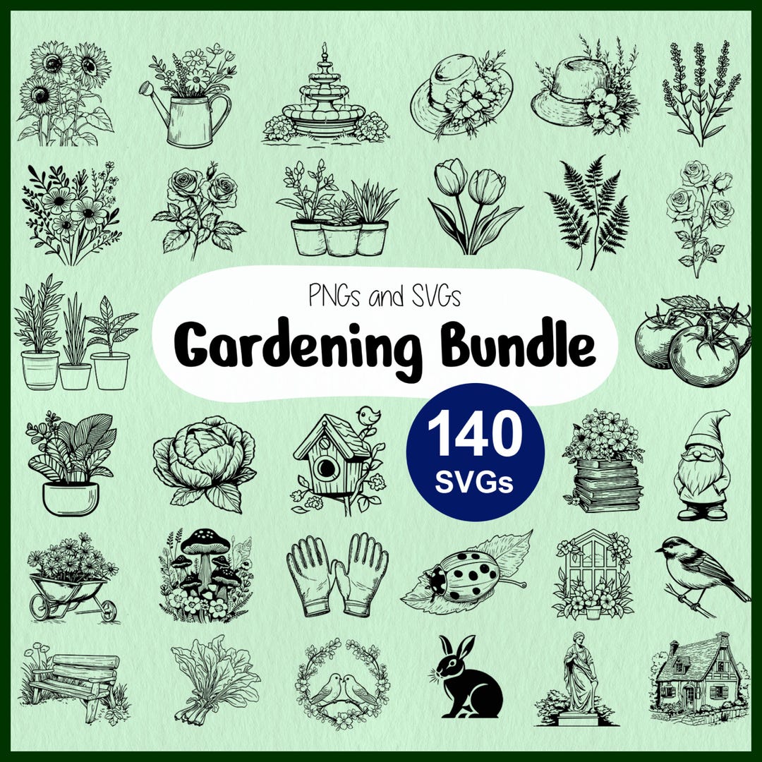 High Quality Gardening SVG, Gardener Cricut File, Garden Herbs Lasercut ...