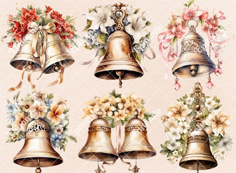 Church Bell Clipart: Wedding Bell PNG, Christmas Bell, Catholic Baptism ...