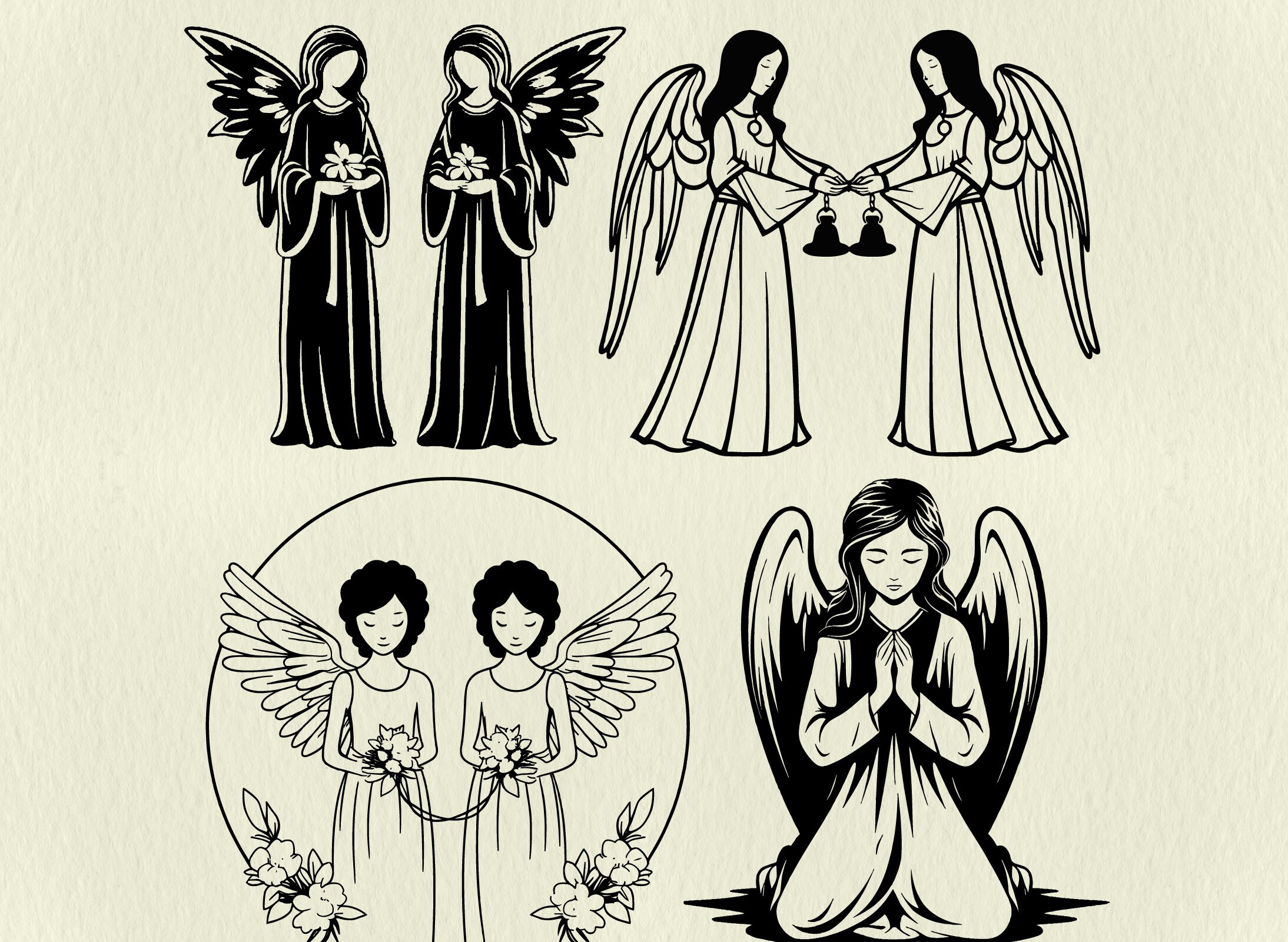 Angel SVG Bundle Angel Files for Cricut Christmas Angel Svg - Etsy Canada