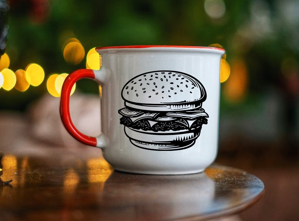 Hamburger SVG, Cheese Burger SVG Cricut, Big Mac Stencil, Fast Food ...