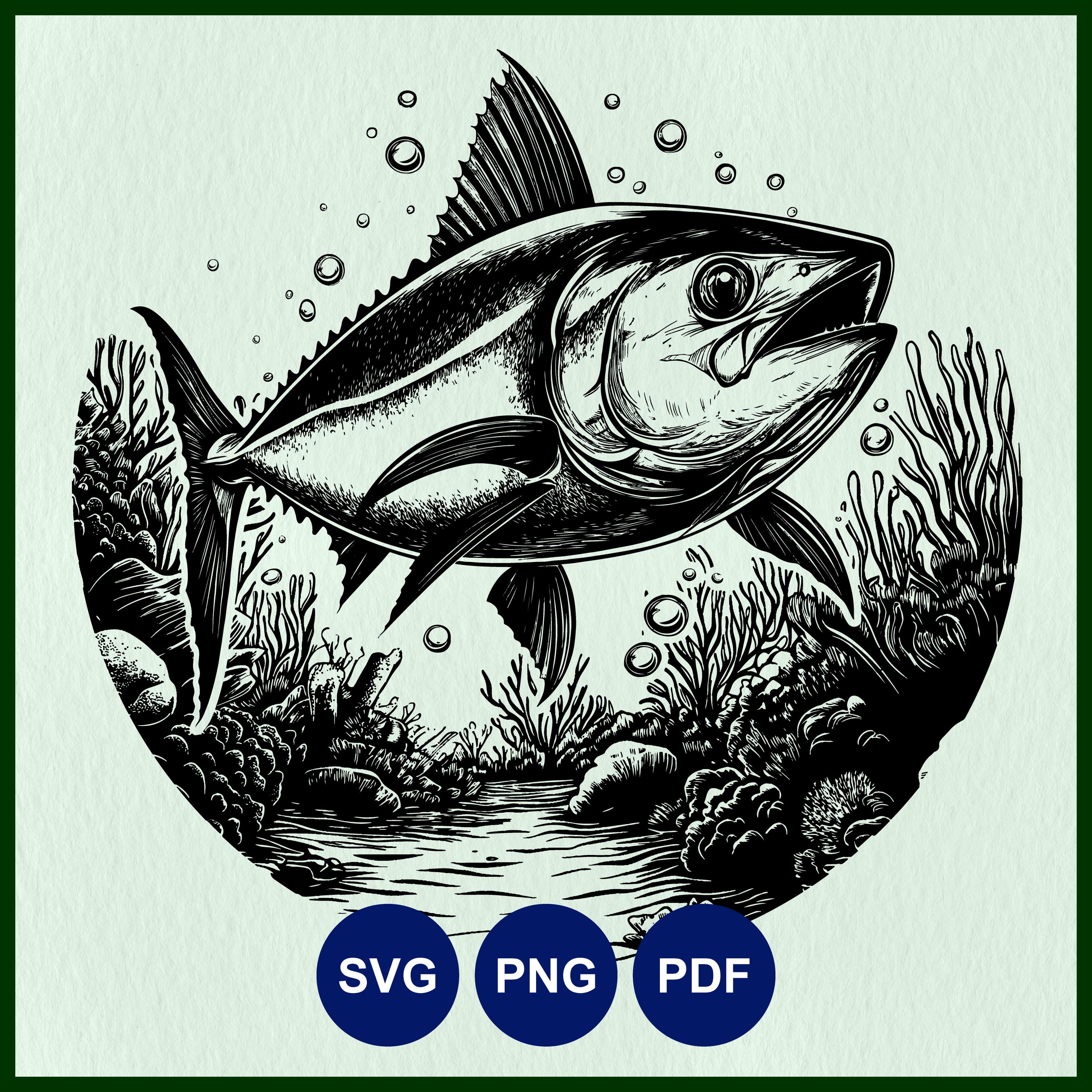Tuna SVG, Tuna Fishing SVG, Tuna Cricut, Marine Animals, Ocean Wild ...