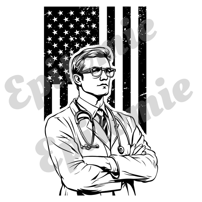 American Doctor SVG, Medical Worker SVG, Hospital Worker, Patriotic ...