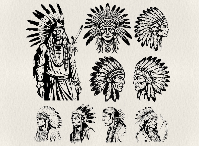 Native American SVG | Native Indians Chieftain SVG | Indigenous Totem ...