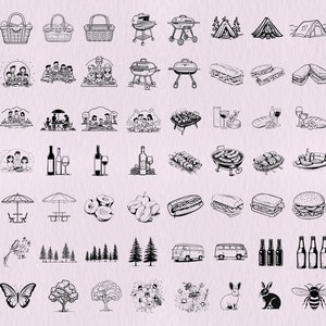Picnic SVG Bundle, Picnic Basket SVG Cut Files, Picnic Cricut Stencil ...