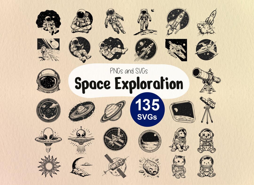Space Exploration SVG, Astronaut SVG, Astronomy Stencil, Space Travel ...