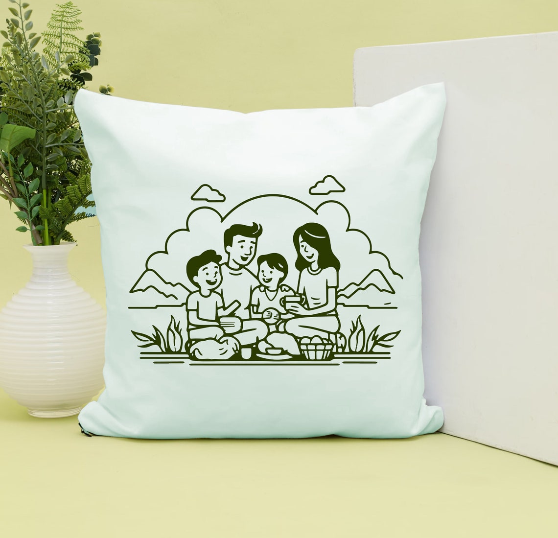 Family Picnic SVG, Family Gathering Cricut, Family Day Out Stencil ...