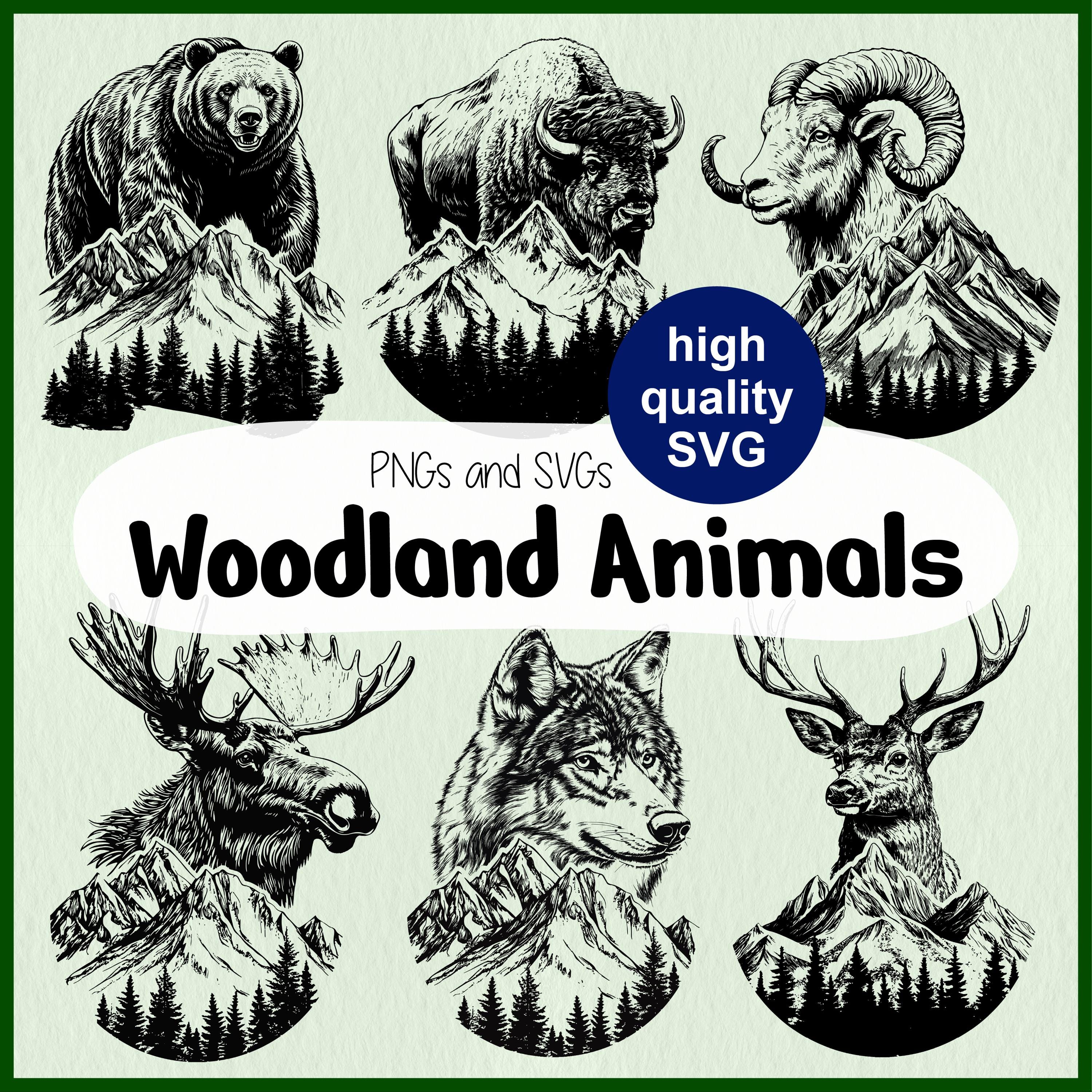 Woodland Animals SVG: Forest Wild Life Vector File, Mountain Wilderness ...
