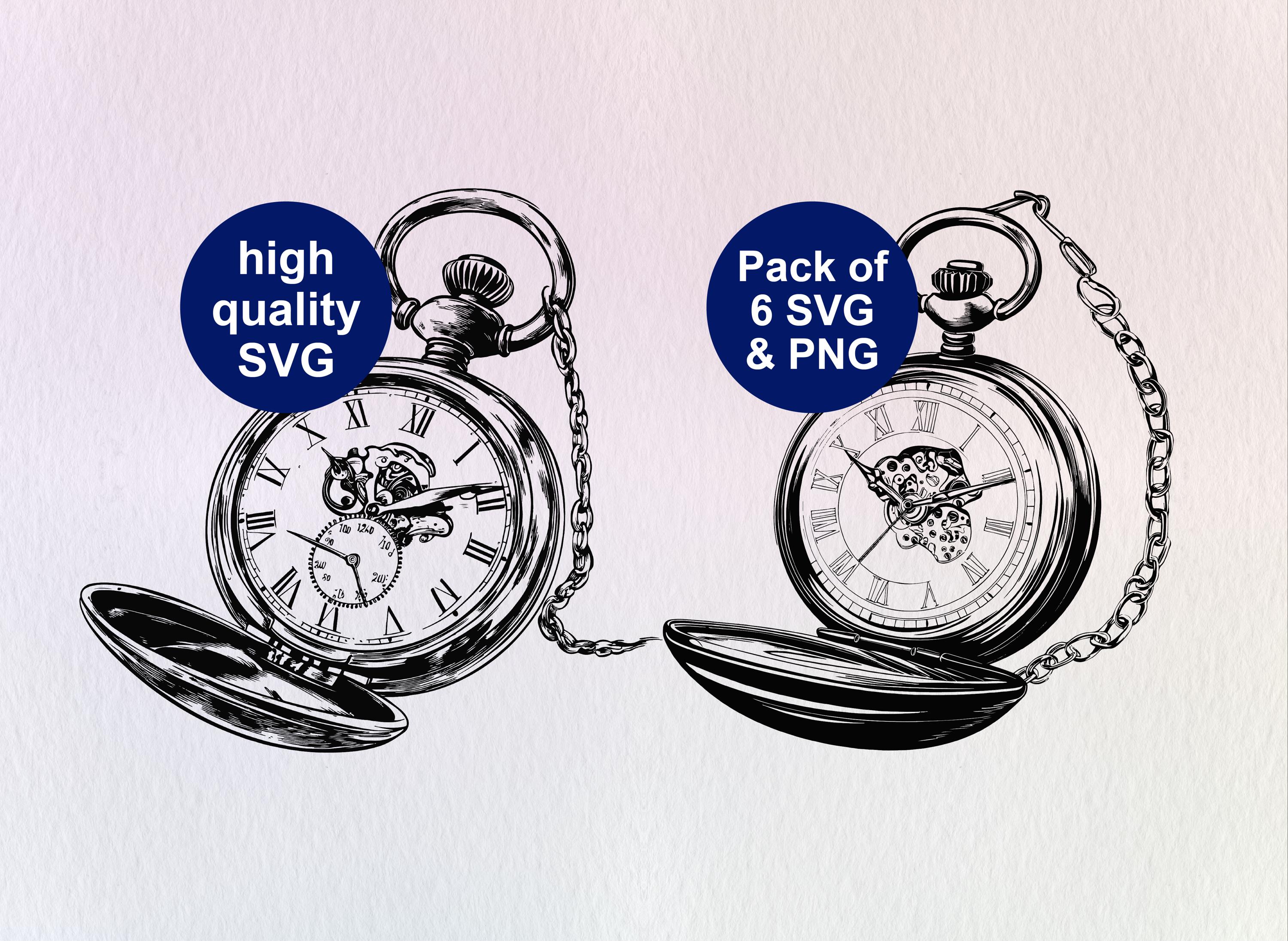 Pocket Watch SVG, Vintage Watch Cricut, Retro Pocket Watch, Vintage ...