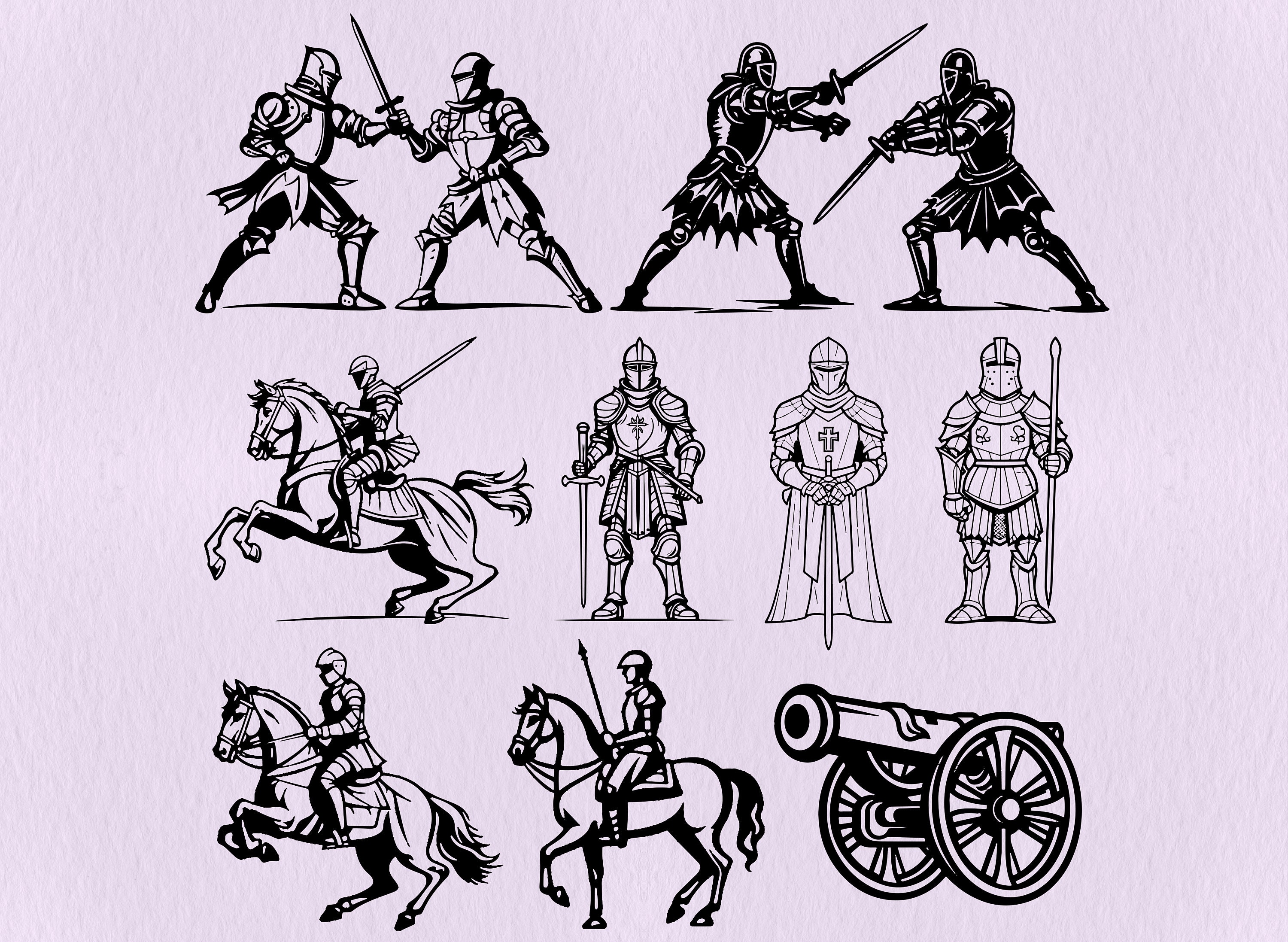 Medieval SVG, Middle Ages Cricut, Medieval Knight Lasercut, Renaissance ...