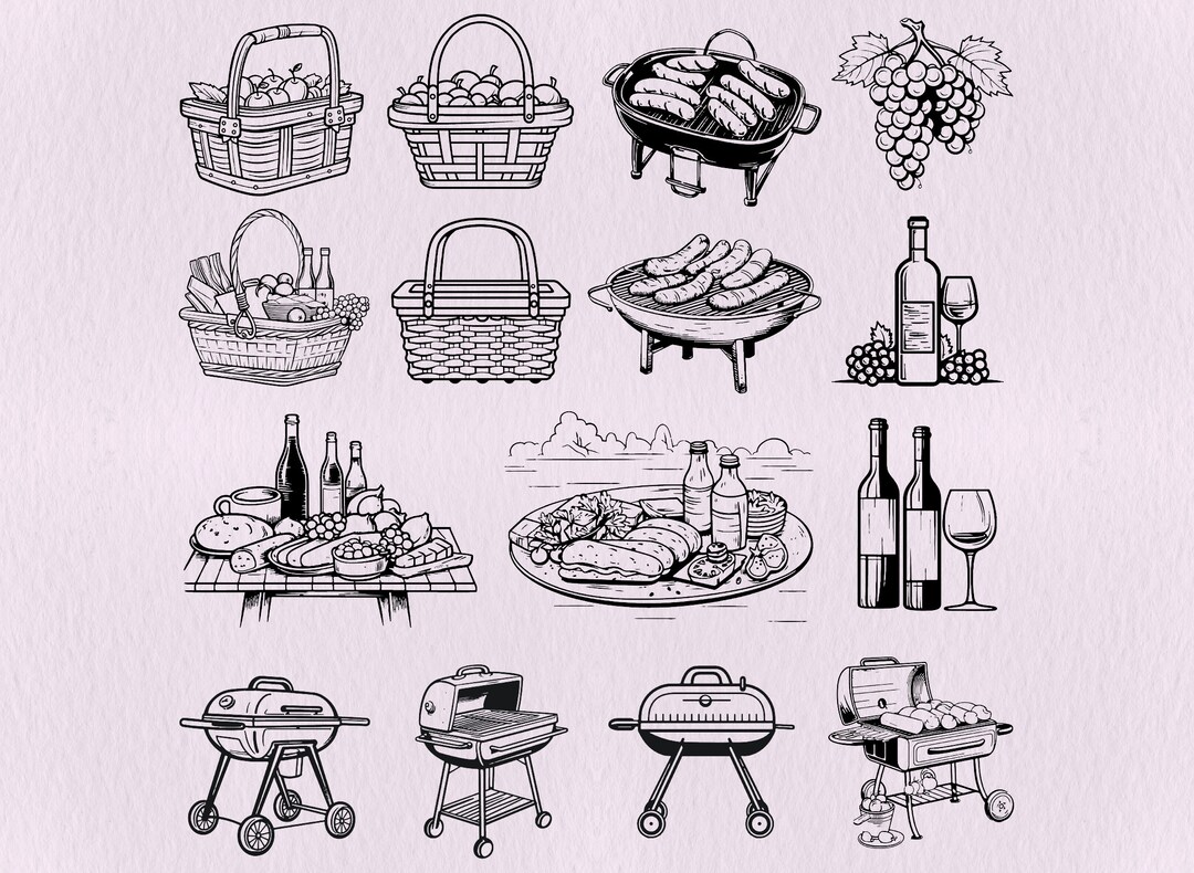 136 Picnic Party SVG Camping Party SVG Cricut BBQ Party Svg - Etsy