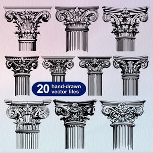 Greek Column SVG | Classical Architecture Temple | Roman Empire Antique ...