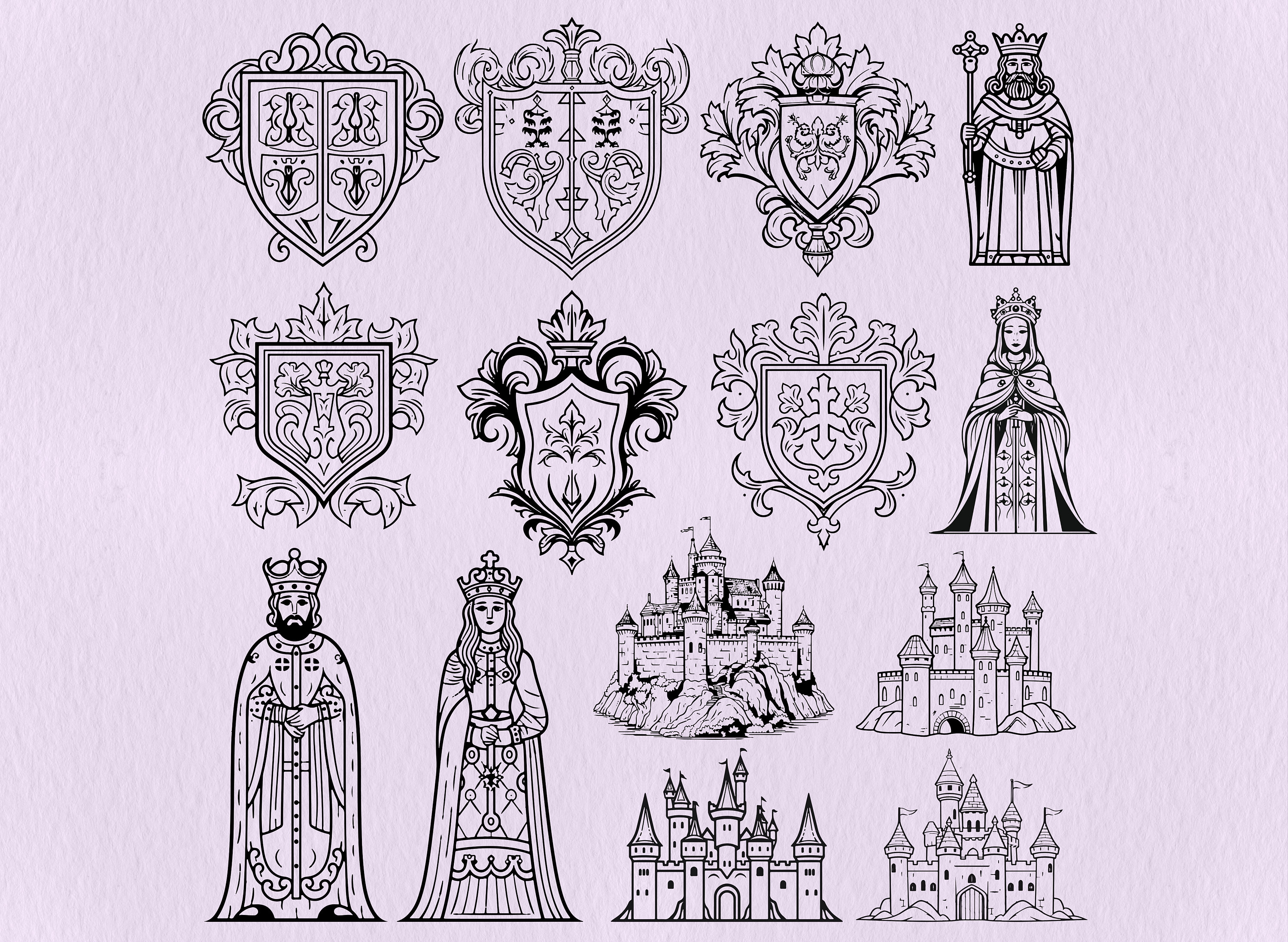 Medieval SVG, Middle Ages Cricut, Medieval Knight Lasercut, Renaissance ...