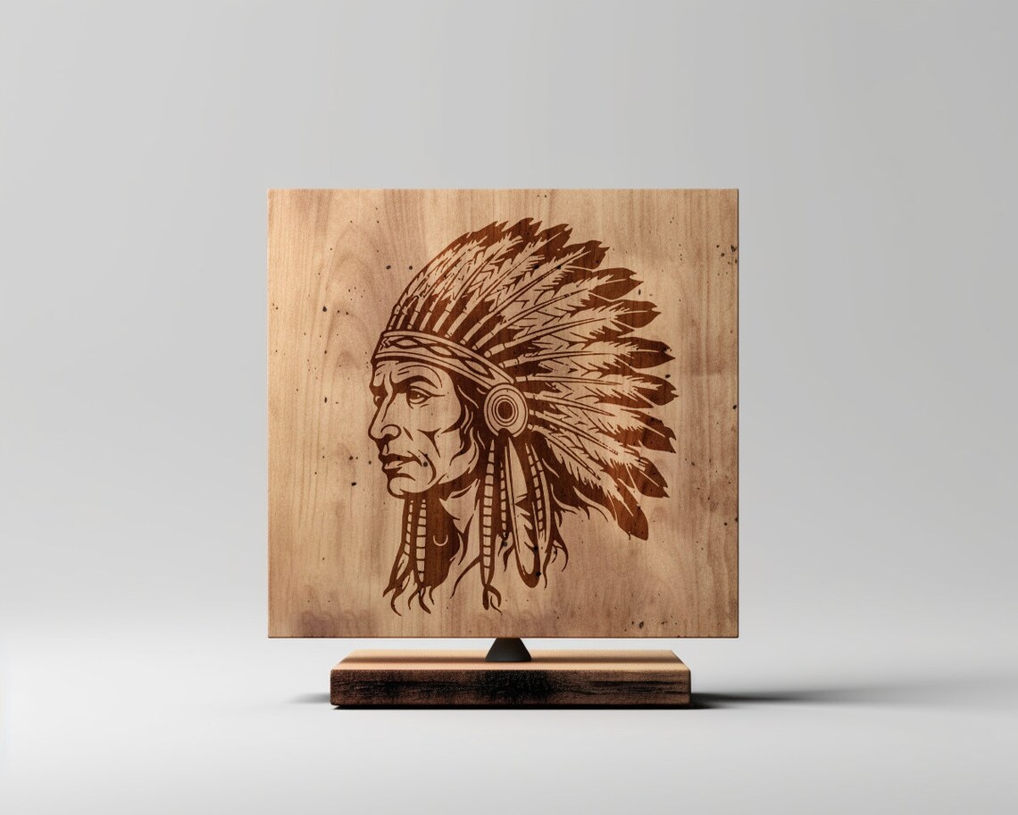 Native Chieftain SVG, Indian American Chief Cricut SVG, Native American ...