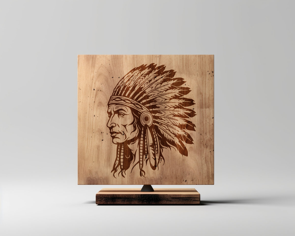 Native Chieftain SVG: Indian American Chief Clipart, Tribal Chief ...