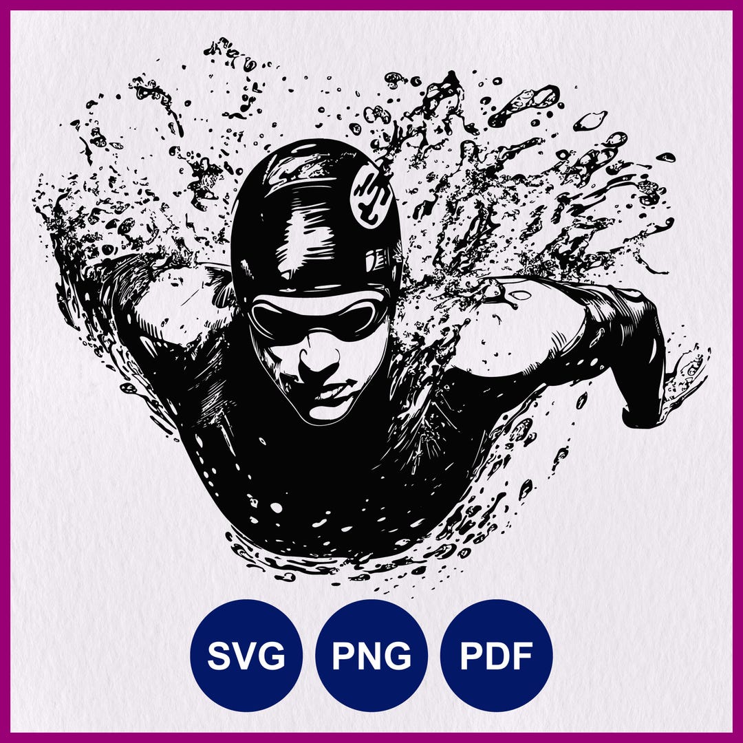 Swimmer SVG Cricut, Swimming SVG, Swim Competition, Swim Championship ...