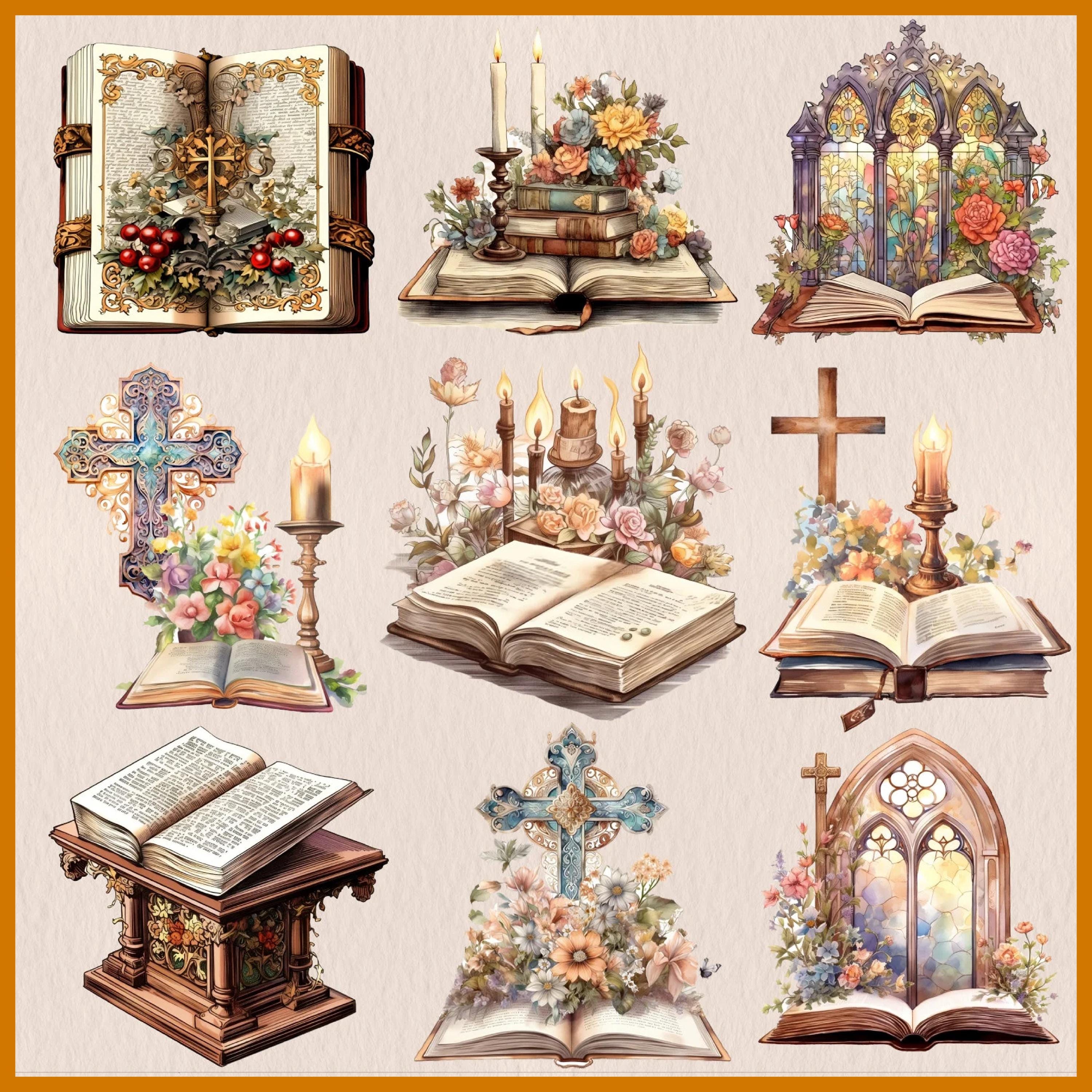 Holy Bible Clipart: Bible Book Clipart, Bible Study PNG, First ...