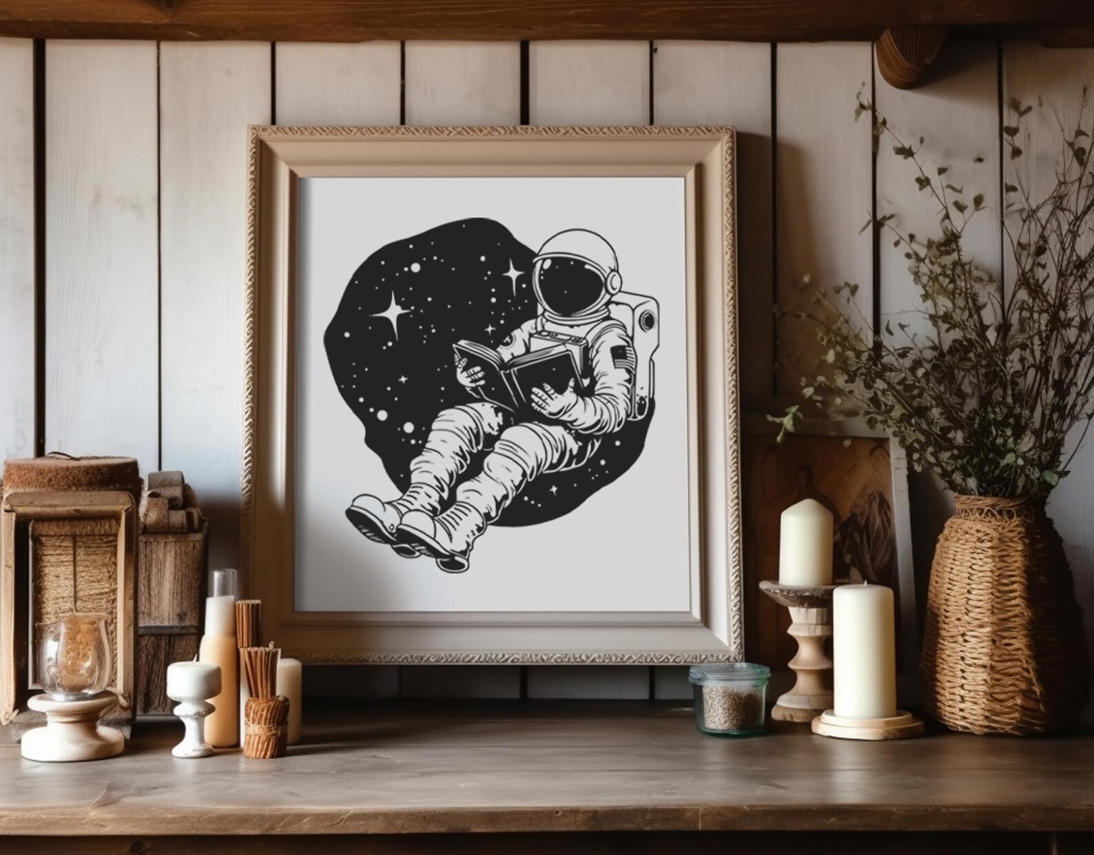 Astronaut Reading SVG, Astronaut Relaxing Cricut, Astronaut Chilling ...