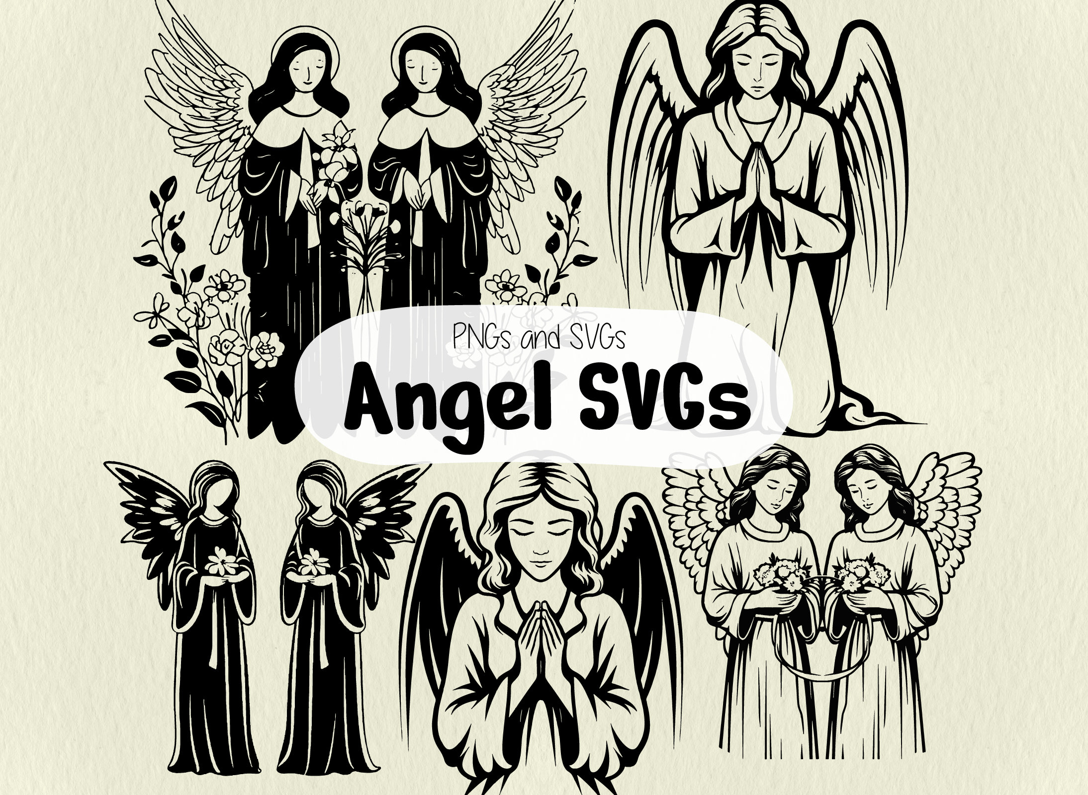 Angel SVG Bundle Angel Files for Cricut Christmas Angel Svg - Etsy UK