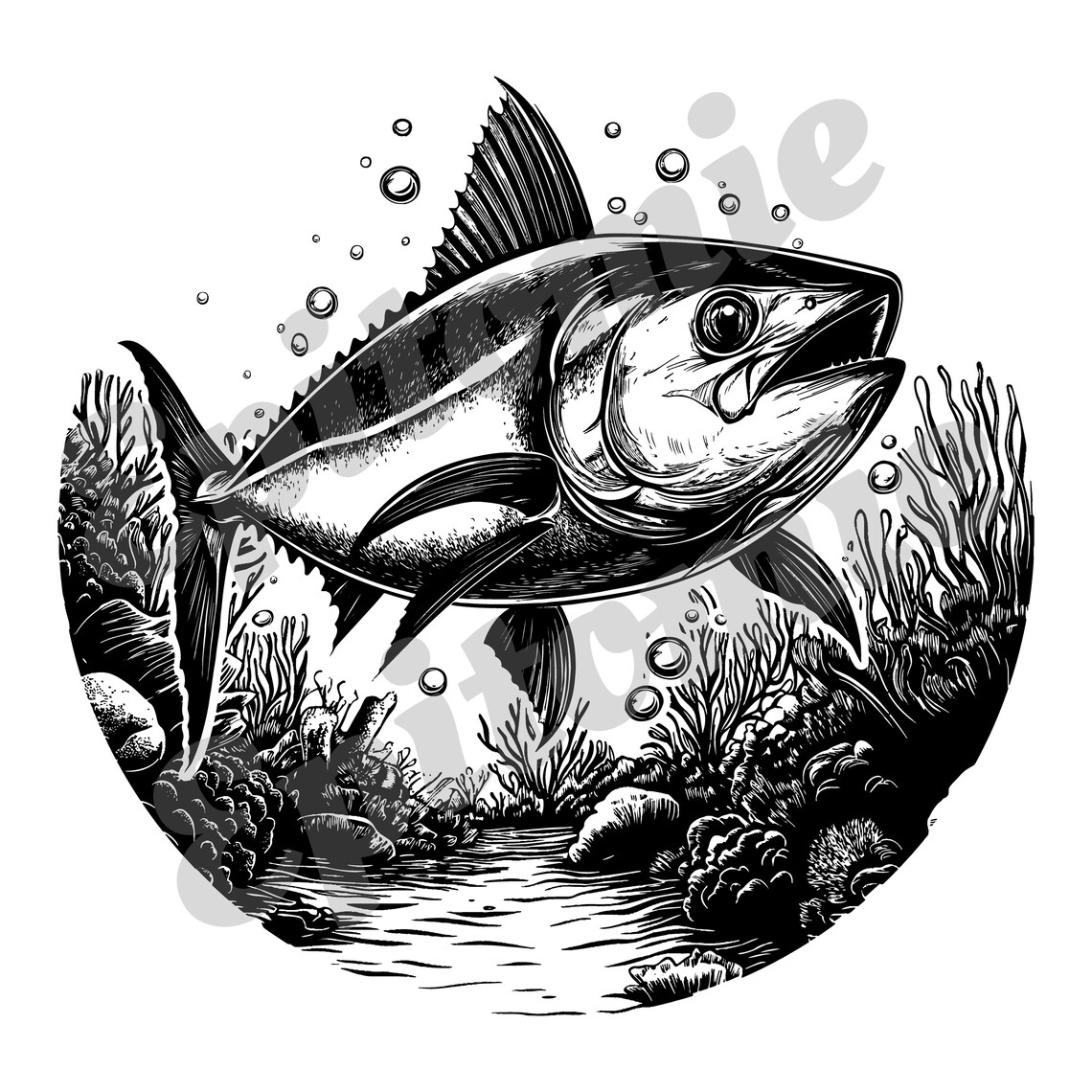 Tuna SVG, Tuna Fishing SVG, Tuna Cricut, Marine Animals, Ocean Wild ...
