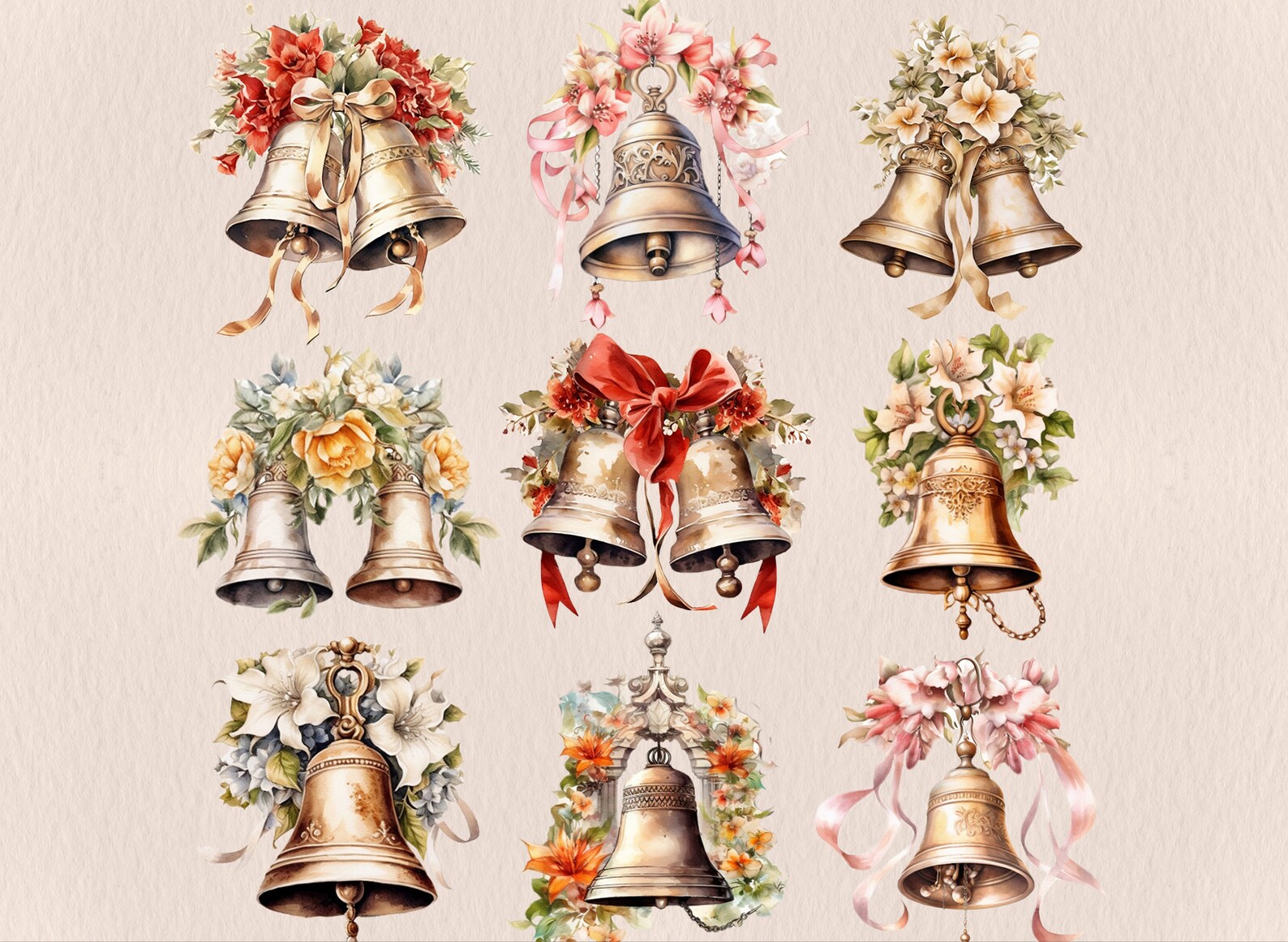 Church Bell Clipart: Wedding Bell PNG, Christmas Bell, Catholic Baptism ...