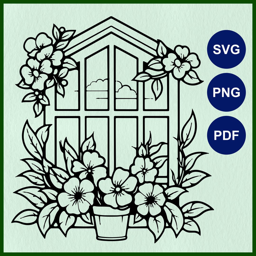 Fairy Tale Window SVG, Flower Window Cricut File, Fairy Tale ...