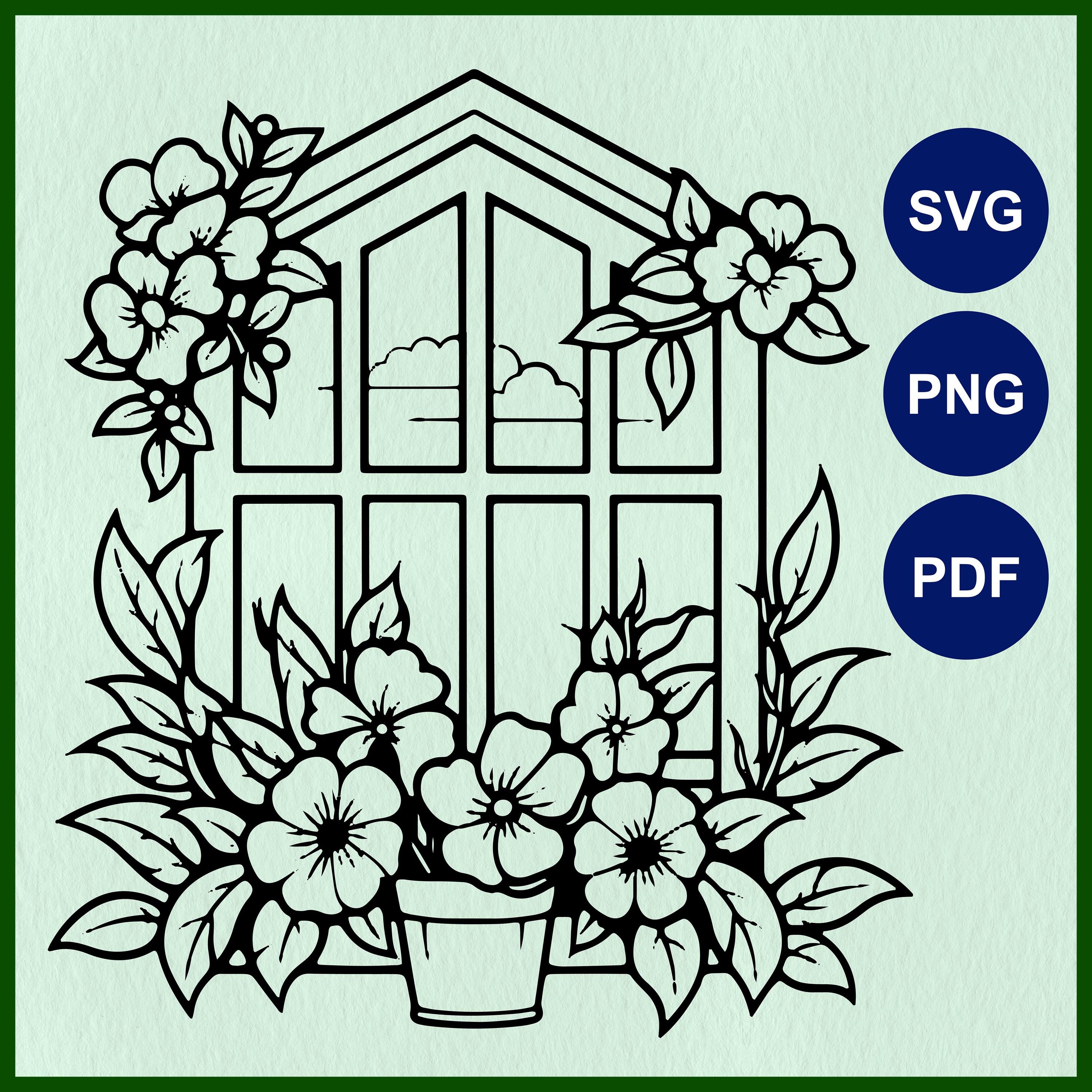 Fairy Tale Window SVG, Flower Window Cricut File, Fairy Tale ...